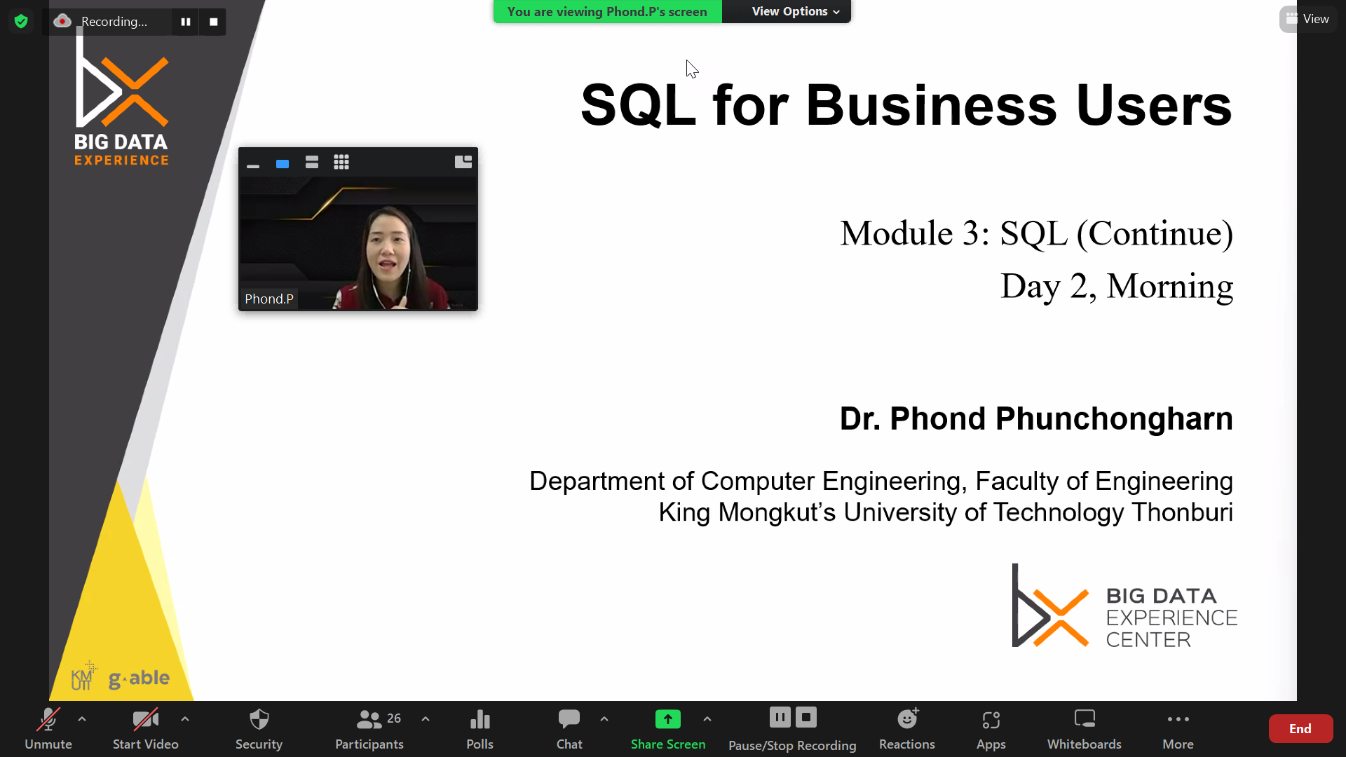 Big Data Experience Center (BX) - BIG DATA EXPERIENCE CENTER